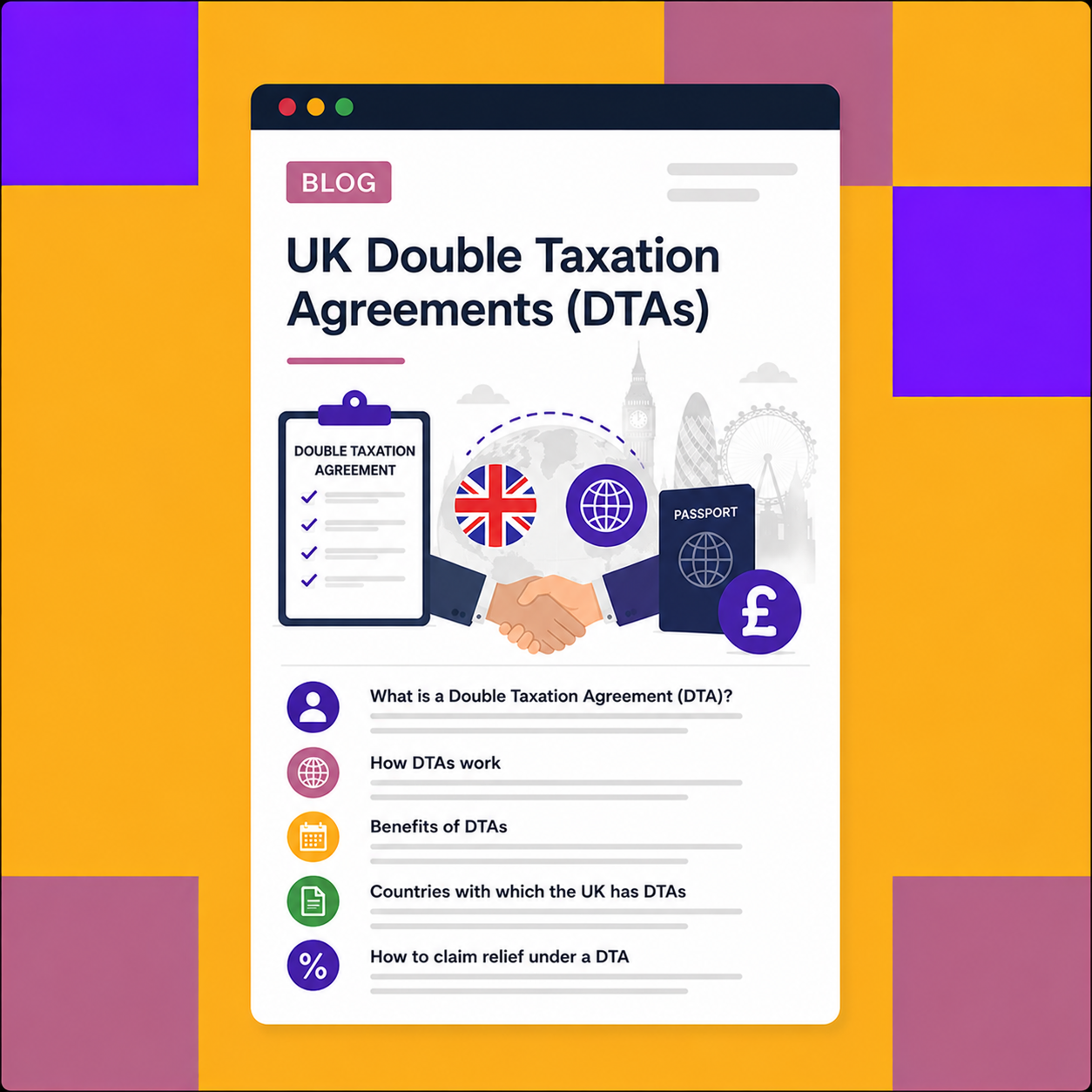 UK Double Taxation Relief for Expats: How Do Treaties Work?